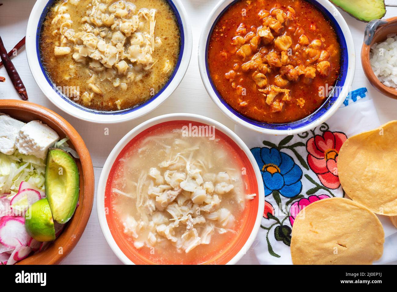 Traditional mexican pozole soup Stock Photo - Alamy