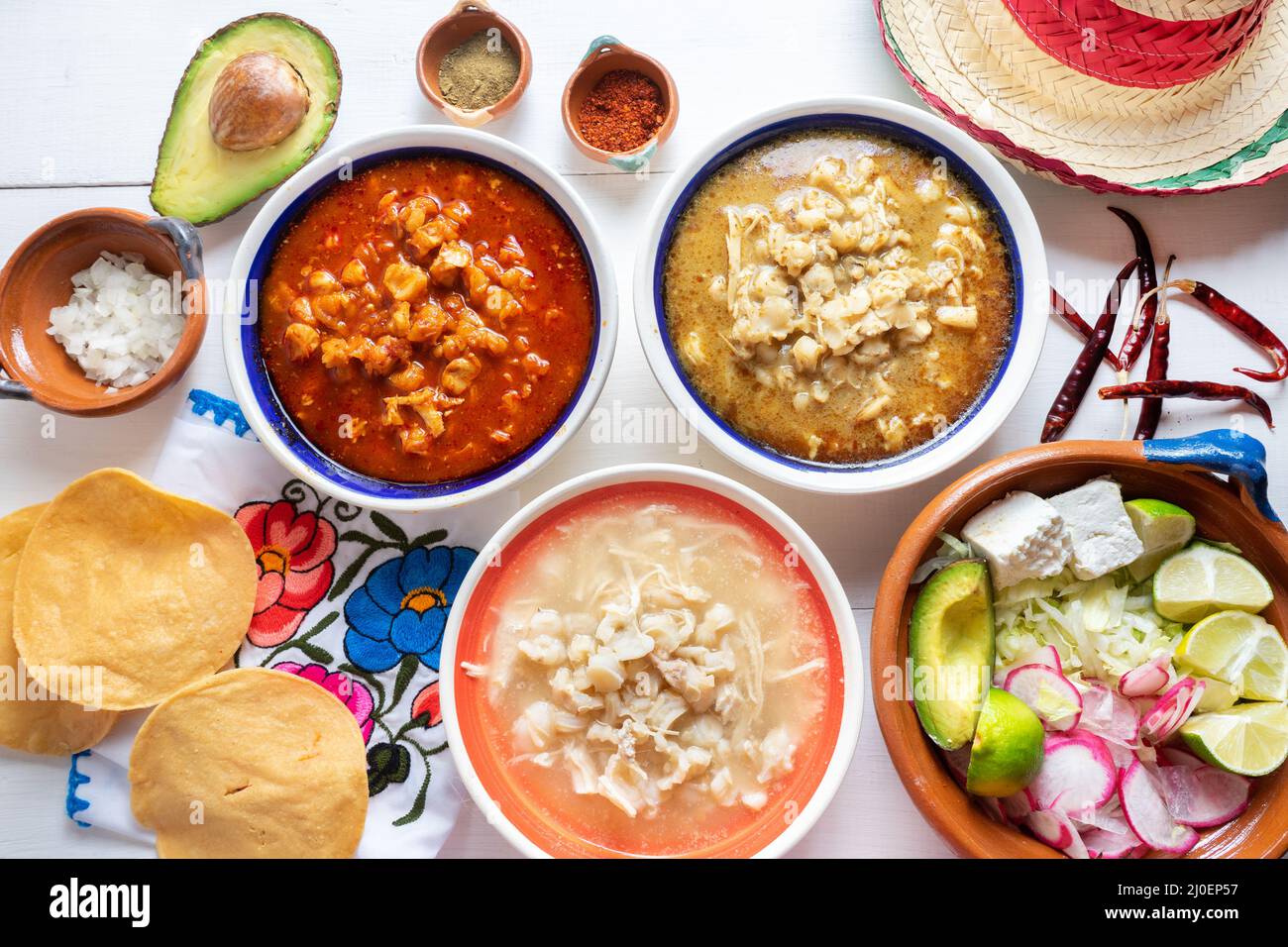 Traditional mexican pozole soup Stock Photo - Alamy