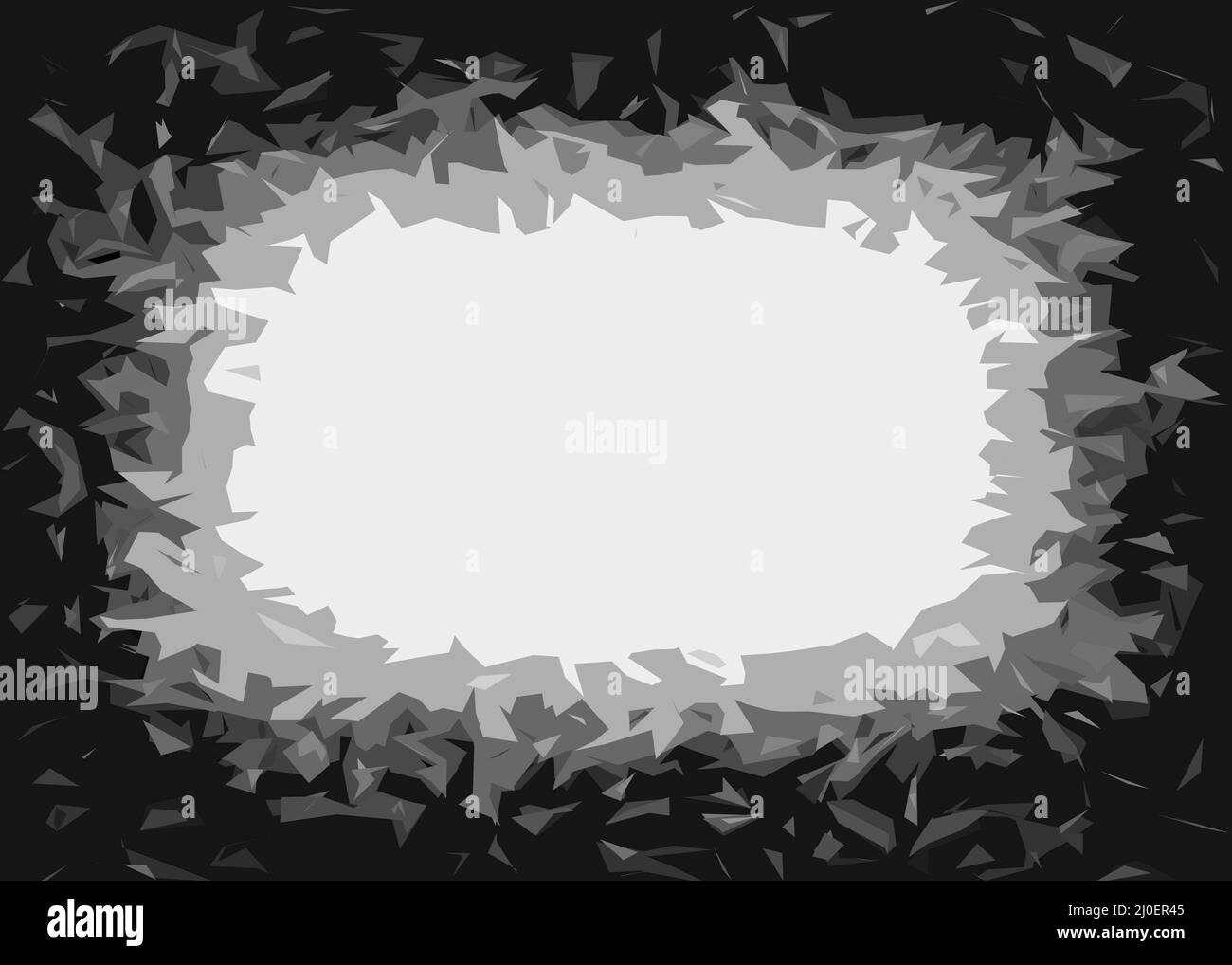 Black and white jagged frame Stock Photo - Alamy