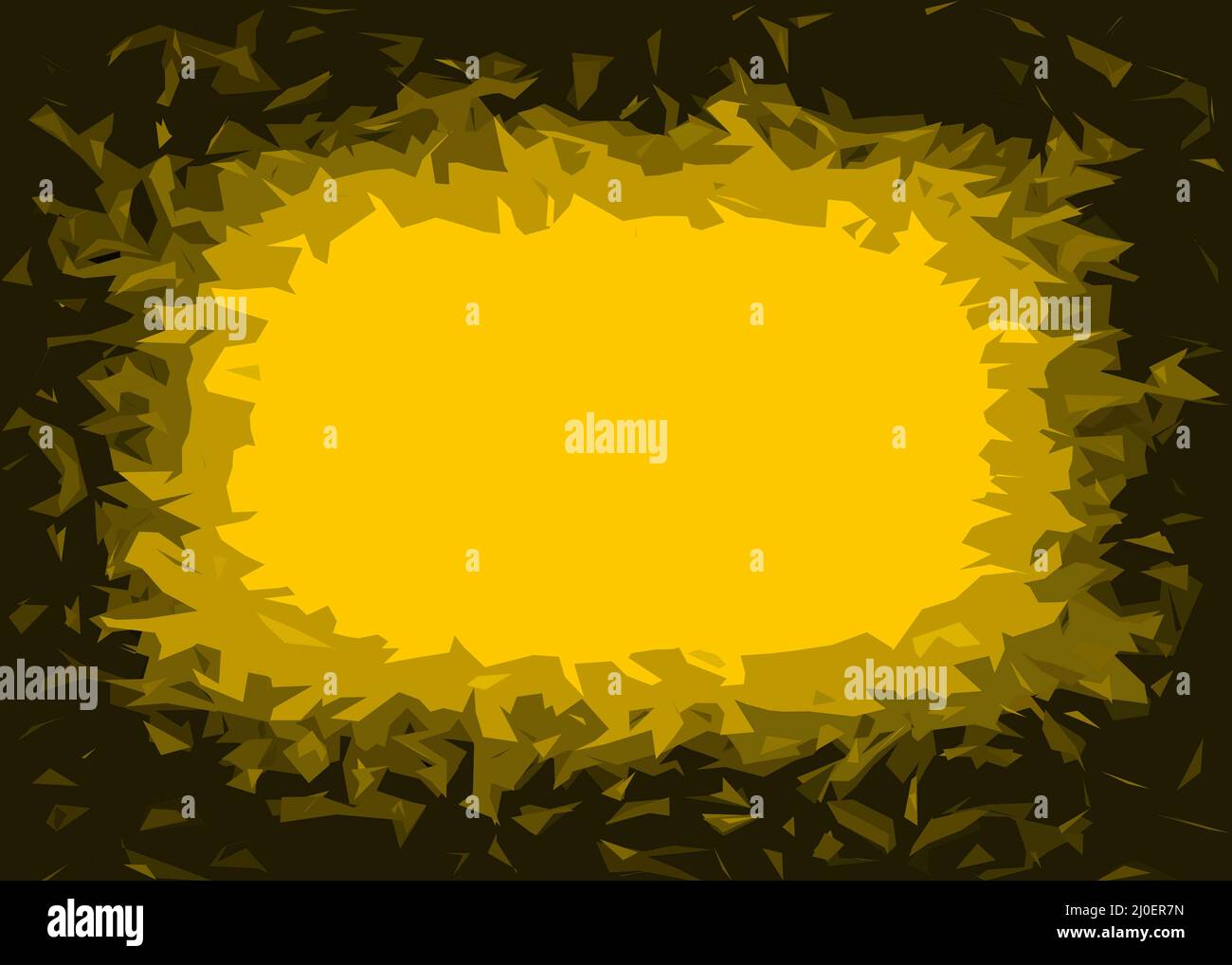 Yellow and black jagged frame Stock Photo - Alamy