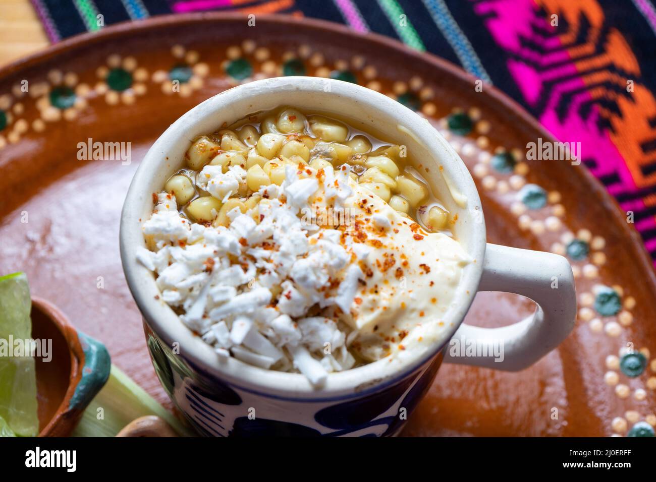 Traditional mexican esquites corn Stock Photo - Alamy