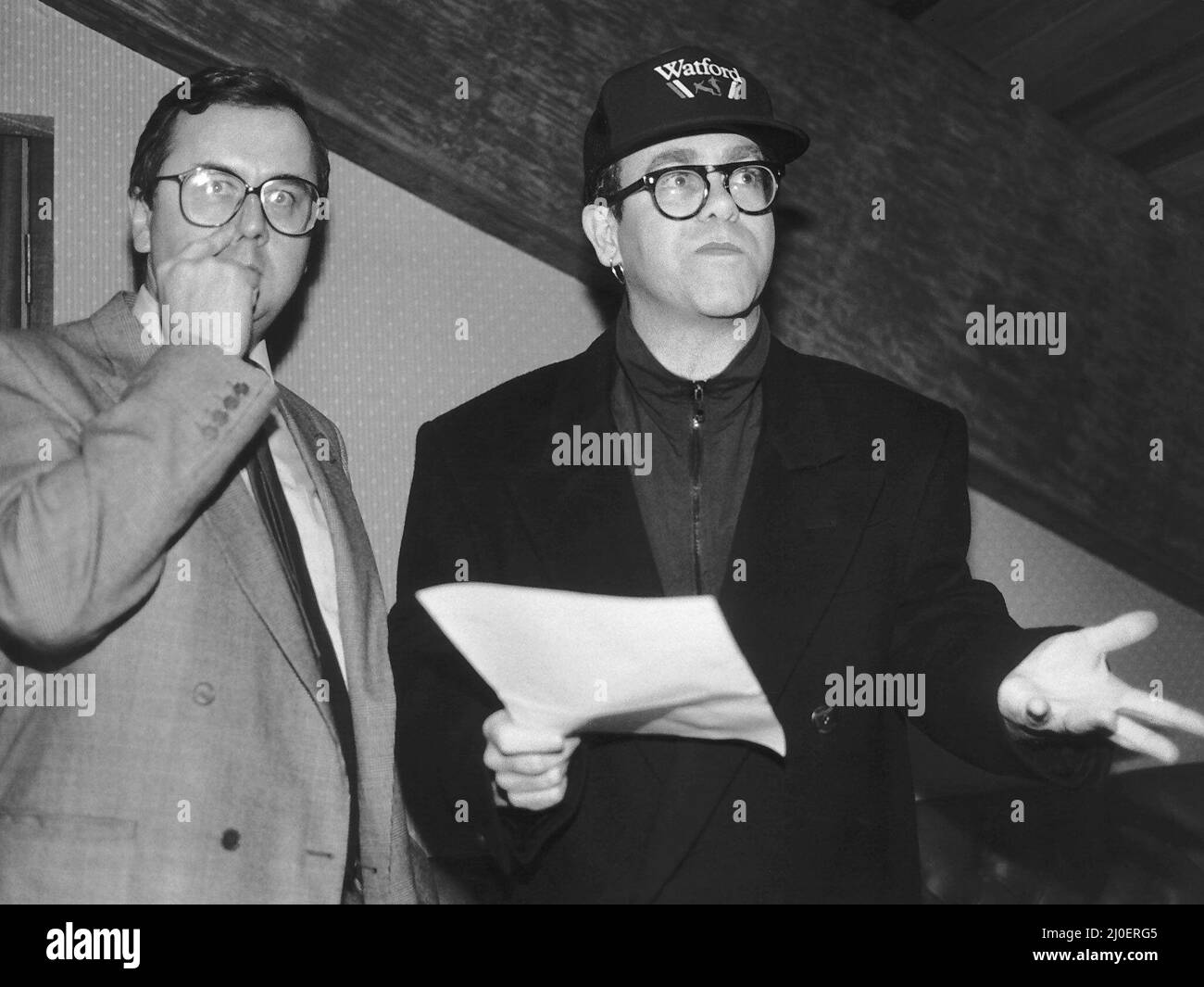 Elton John pop singer and chairman/owner of Watford Football Club Stock ...