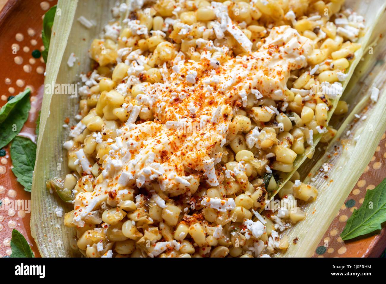 Traditional mexican esquites corn Stock Photo - Alamy