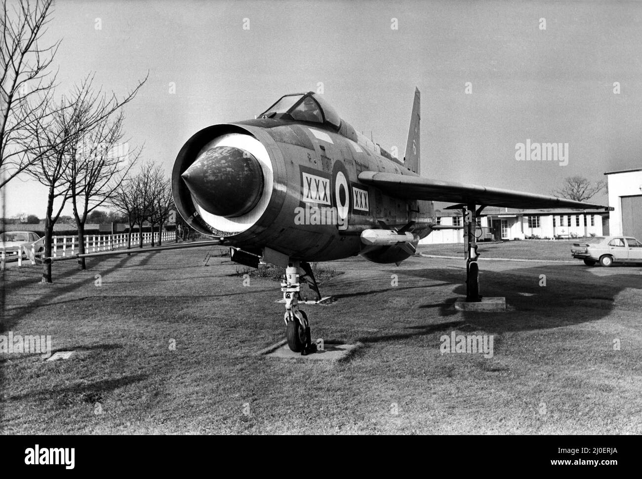 A retired RAF English Electric Lightning jet fighter aircraft on ...