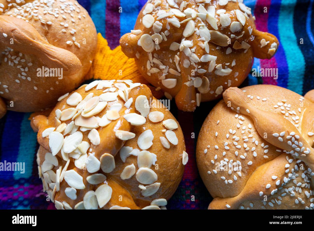 Traditional mexican bread of the dead Stock Photo - Alamy