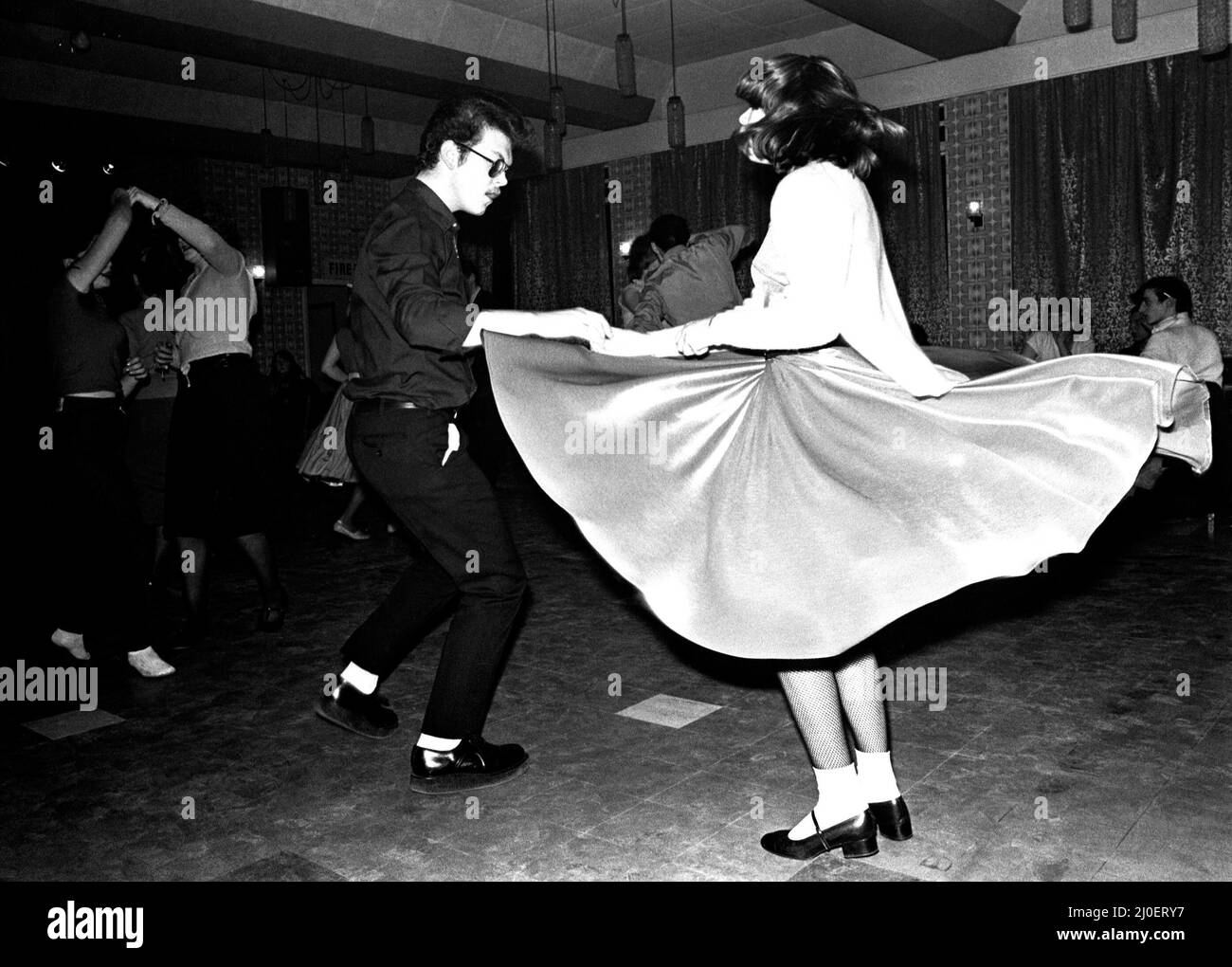 Some young people Rock and Roll dancing at a club in Gateshead on ...