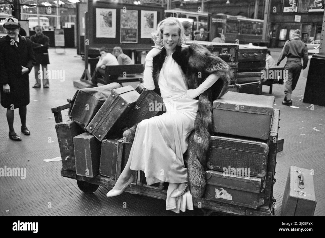 Cybill Shepherd pictured on the set of The Lady Vanishes, filmed at ...