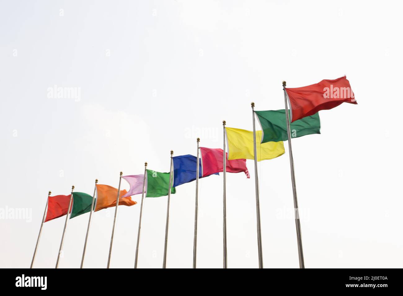 A row of coloured flags Stock Photo - Alamy