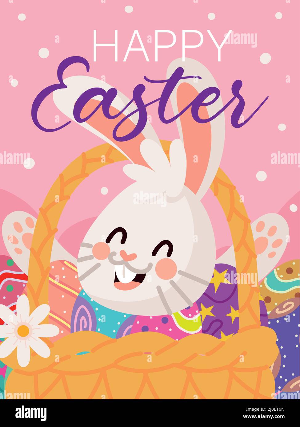 happy easter cute rabbit Stock Vector Image & Art - Alamy