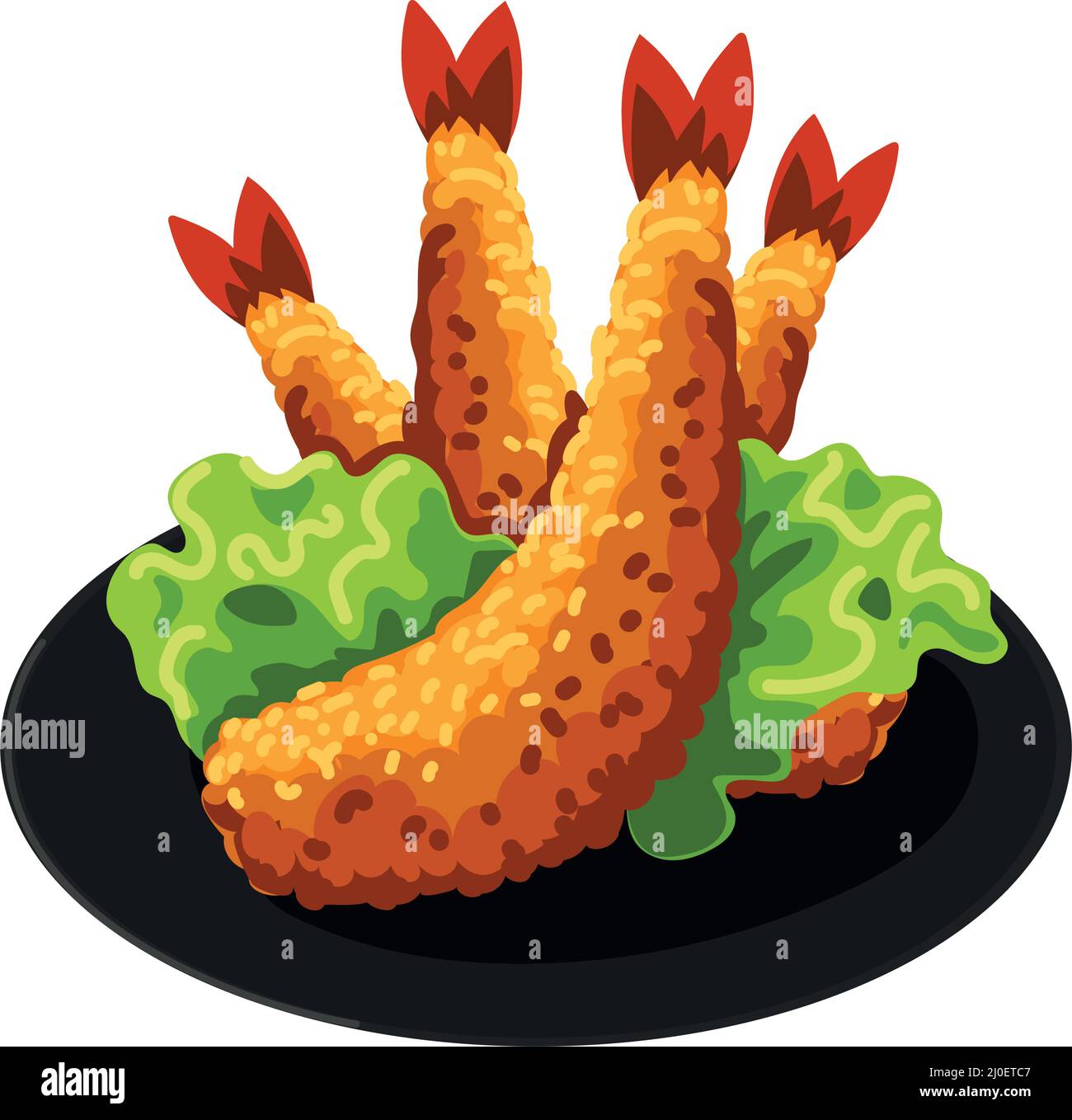 japanese fried shrimp Stock Vector Image & Art - Alamy