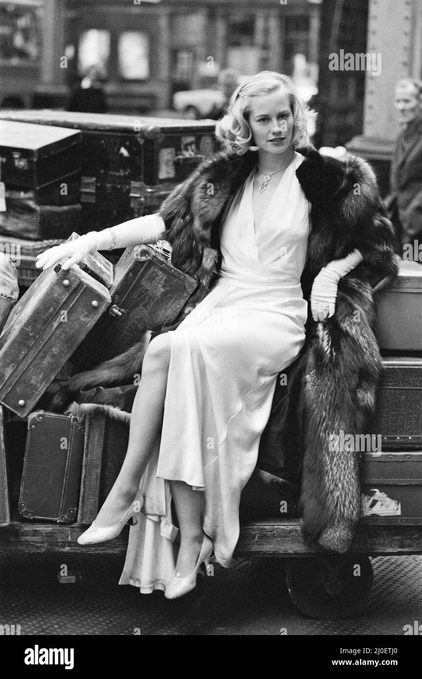 Cybill Shepherd pictured on the set of The Lady Vanishes, filmed at ...