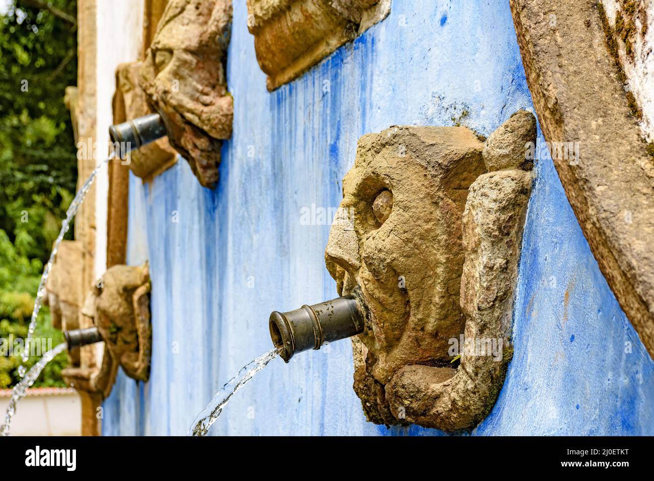 Source of drinking water built in 1749, 18th century, in Baroque style ...