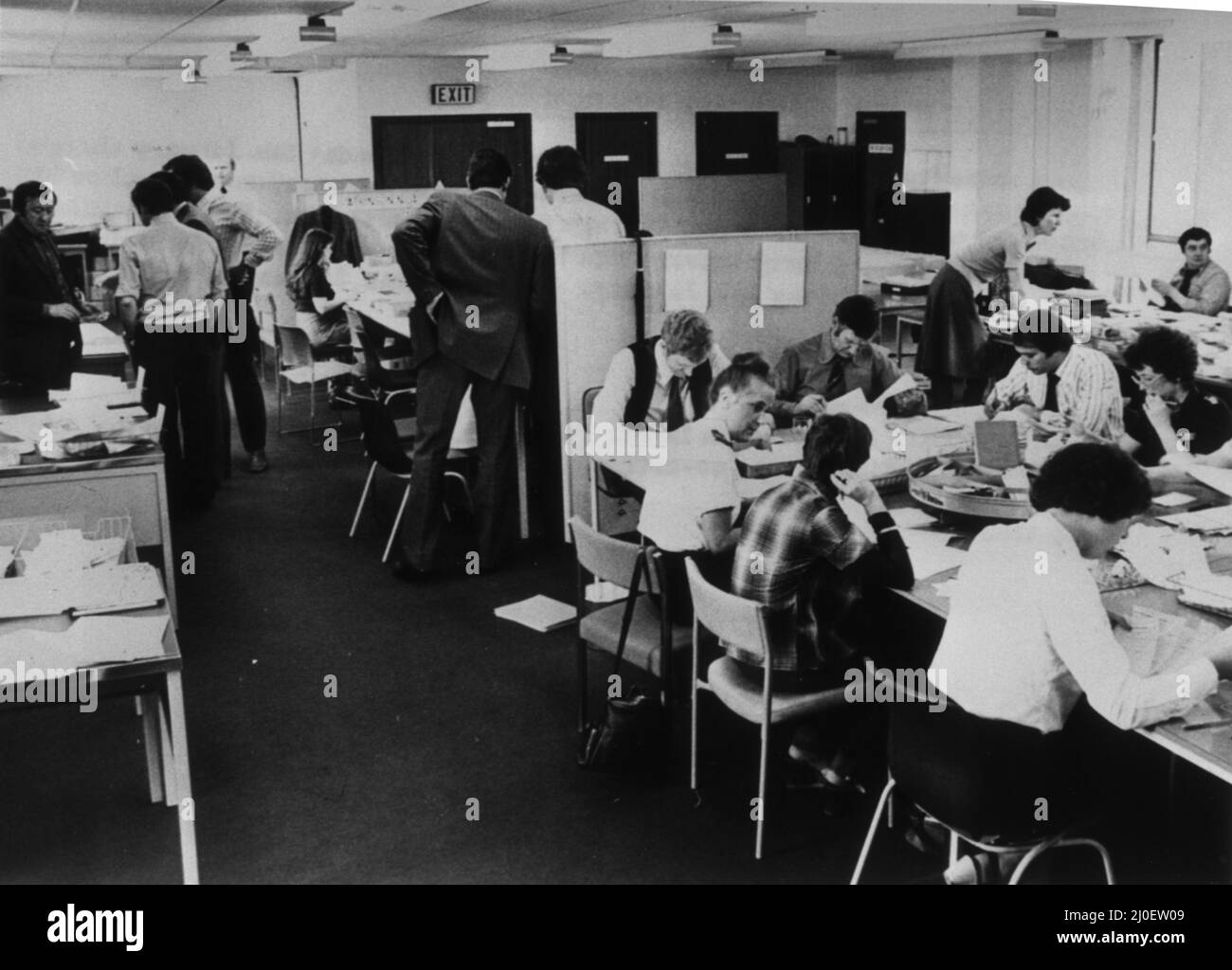 Yorkshire Ripper incident room Circa 1979 Stock Photo - Alamy