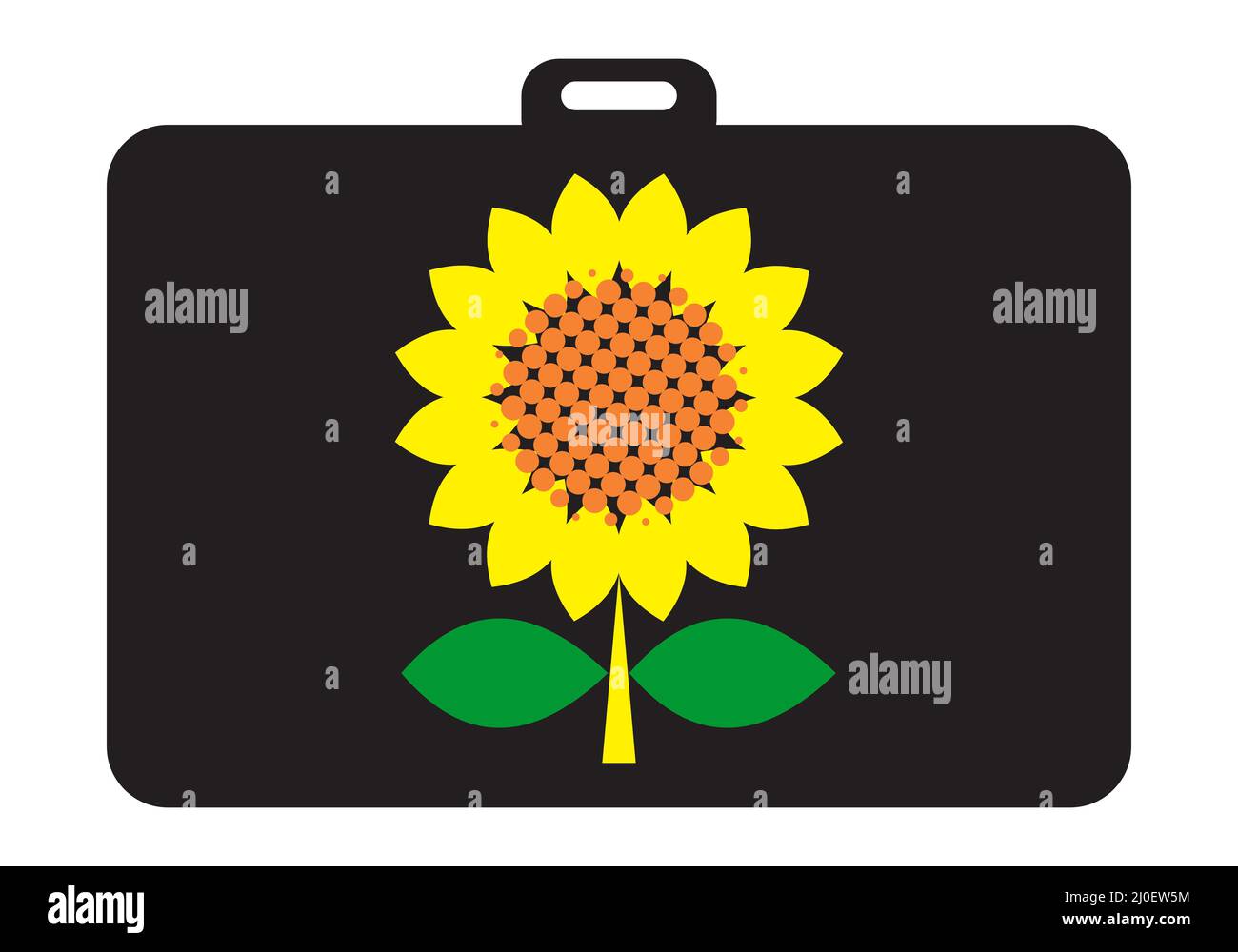 Vector illustration of a sunflower lanyard design. Distance learning of ...