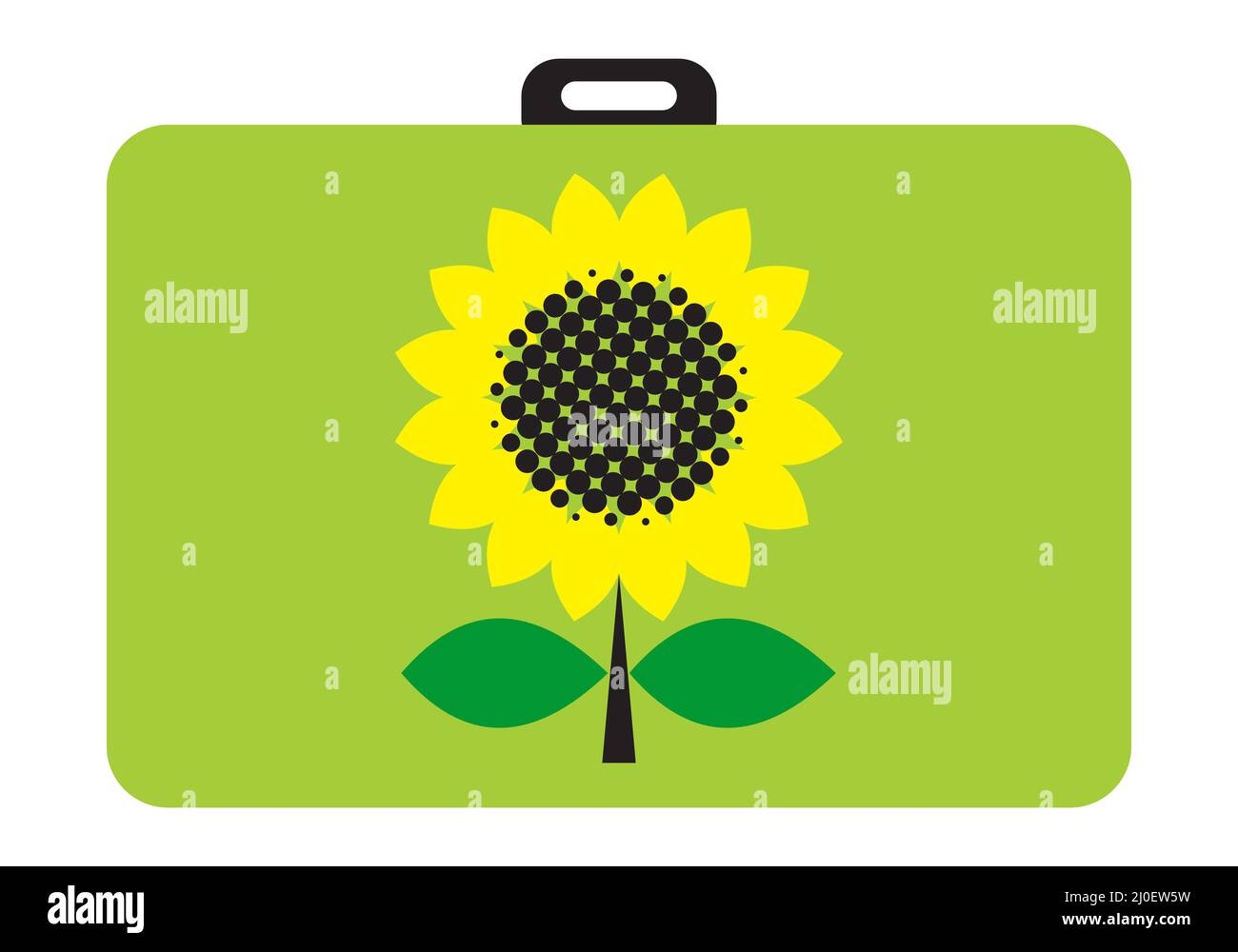 Vector illustration of a sunflower lanyard design. Distance learning of ...