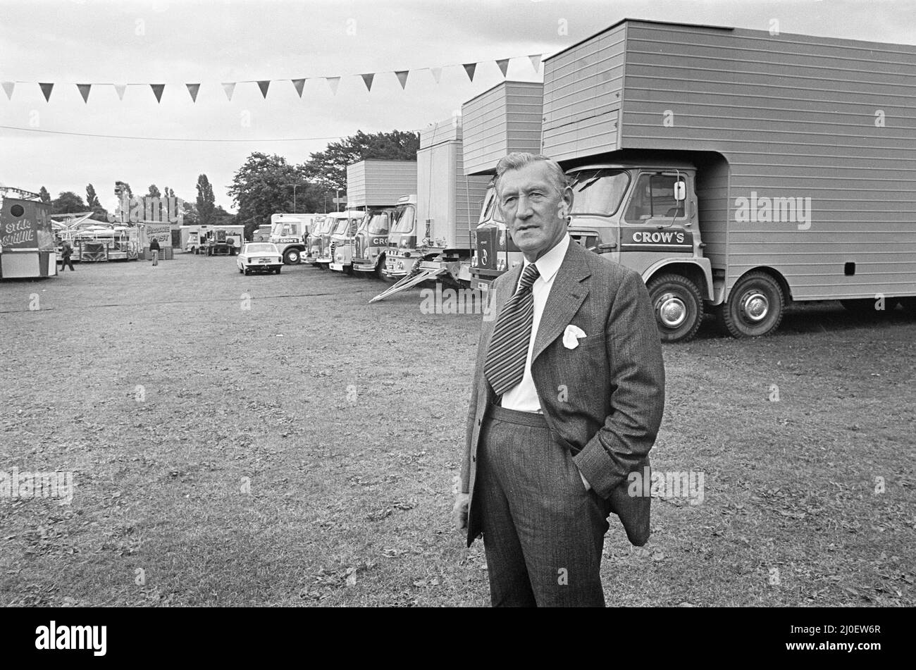 Mr Billy Crow at the annual fair at Albert Park, Middlesbrough Circa ...