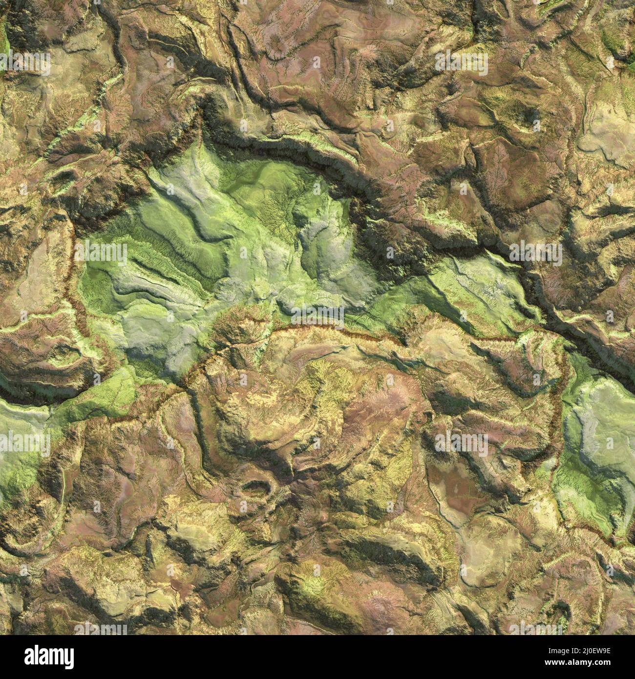 Mountains seamless texture Aerial view from air plane. 3d illustration ...