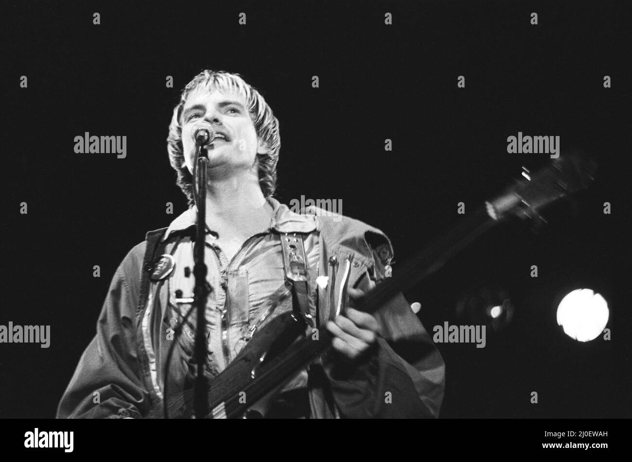 Sting, lead singer of The Police, seen here performing on the first ...