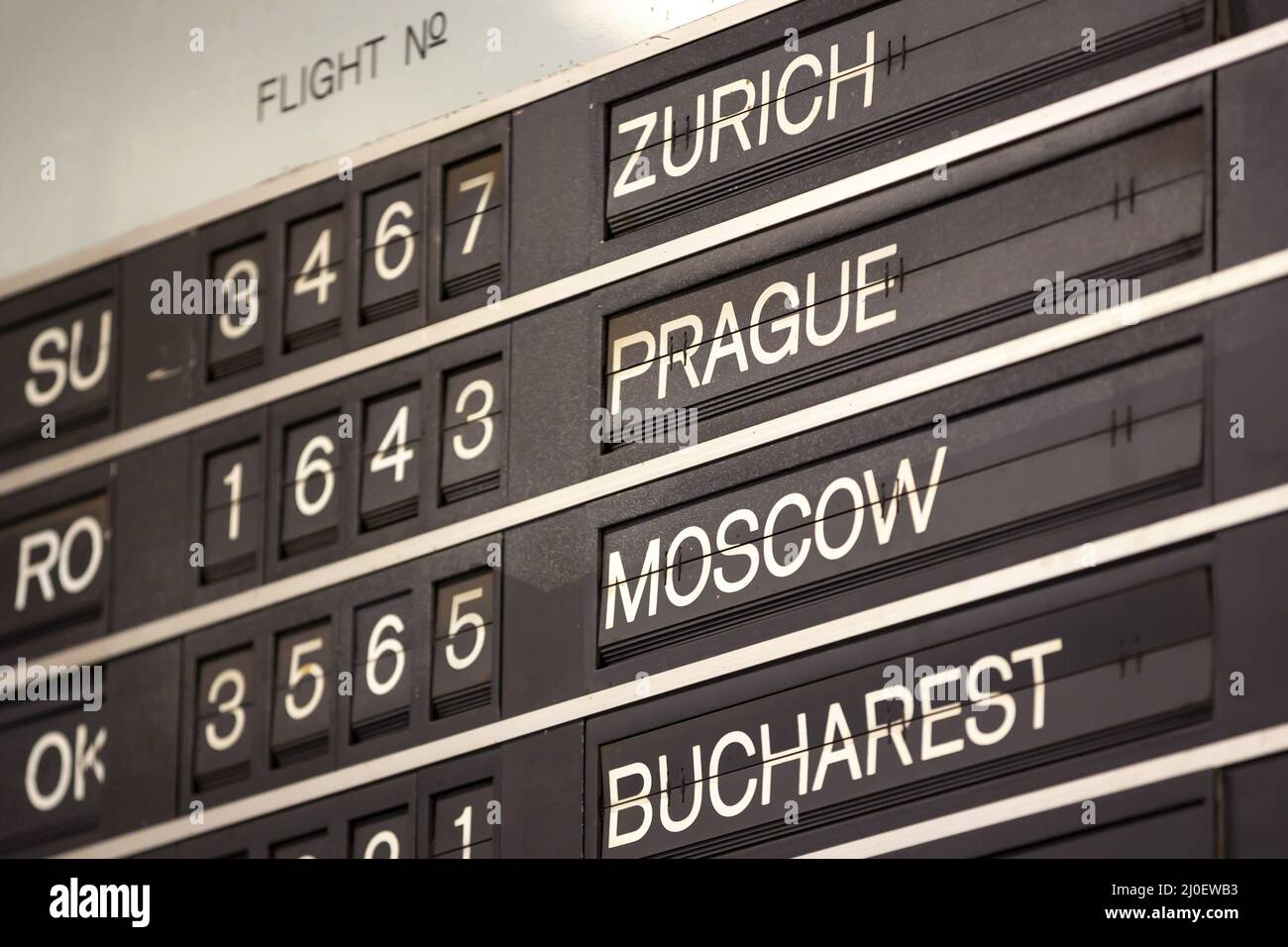 Split-flap (or just flap) display Stock Photo - Alamy