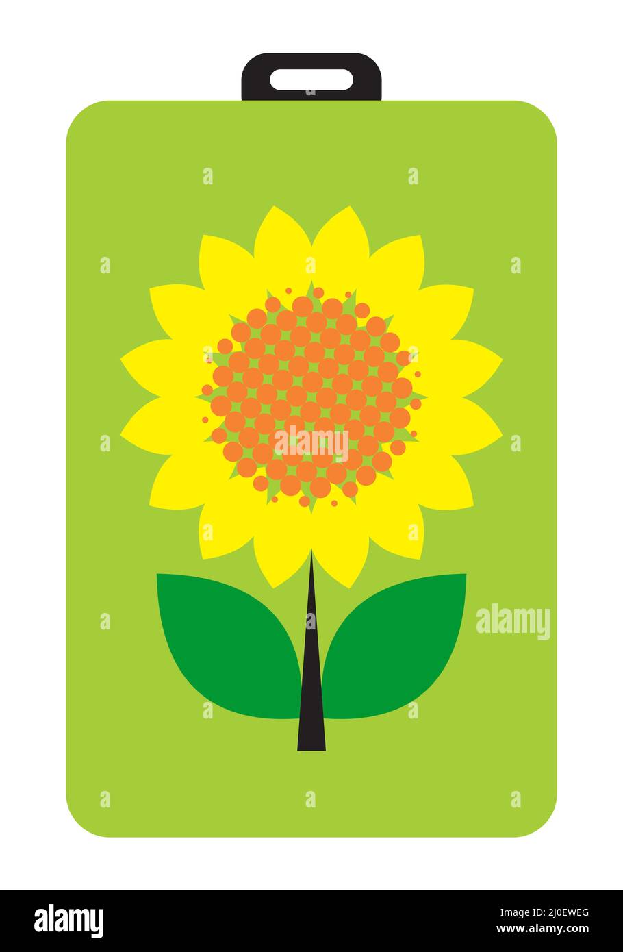 Vector illustration of a sunflower lanyard design. Distance learning of ...