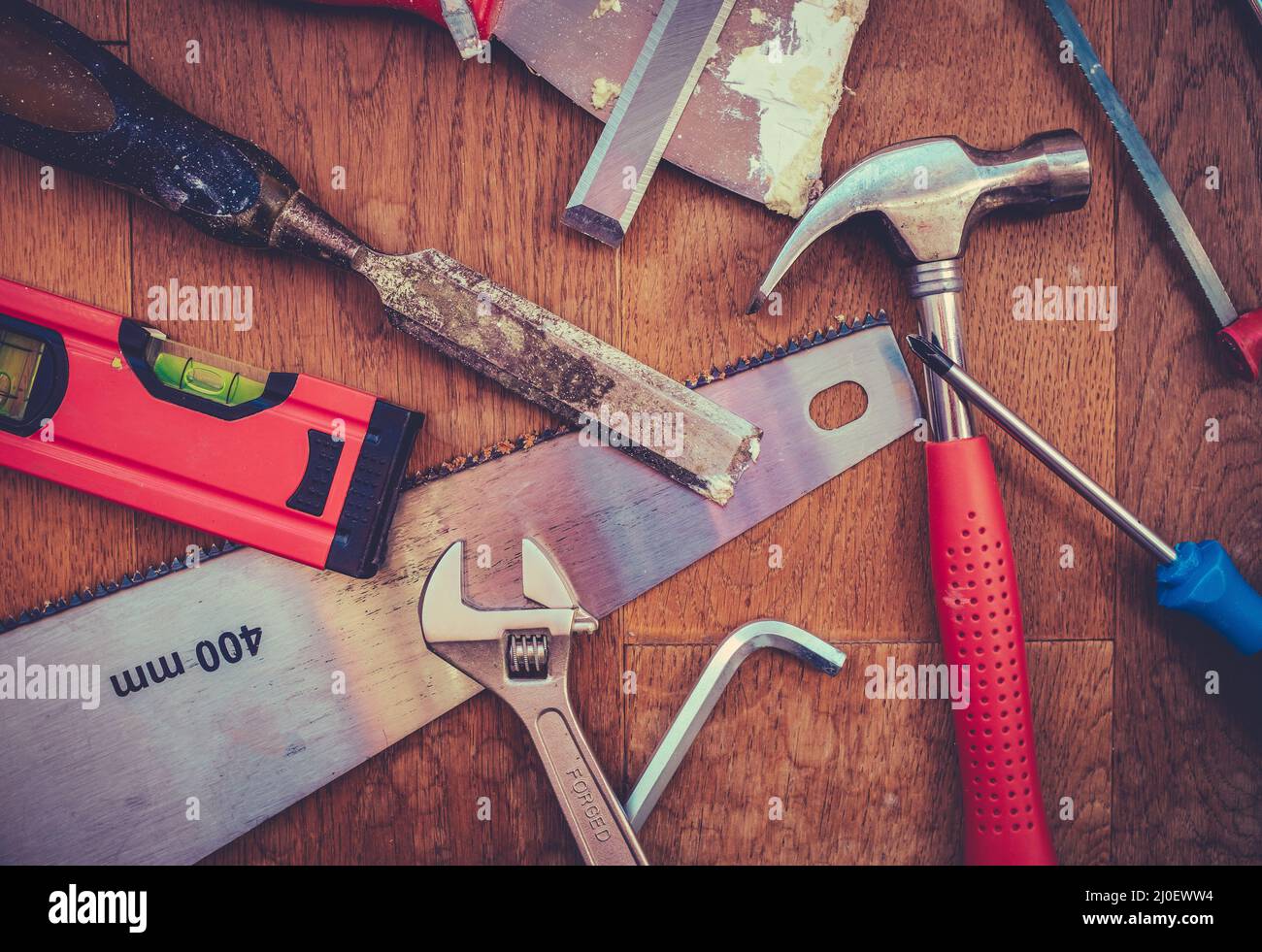 Assortment Of Workshop Tools Stock Photo - Alamy