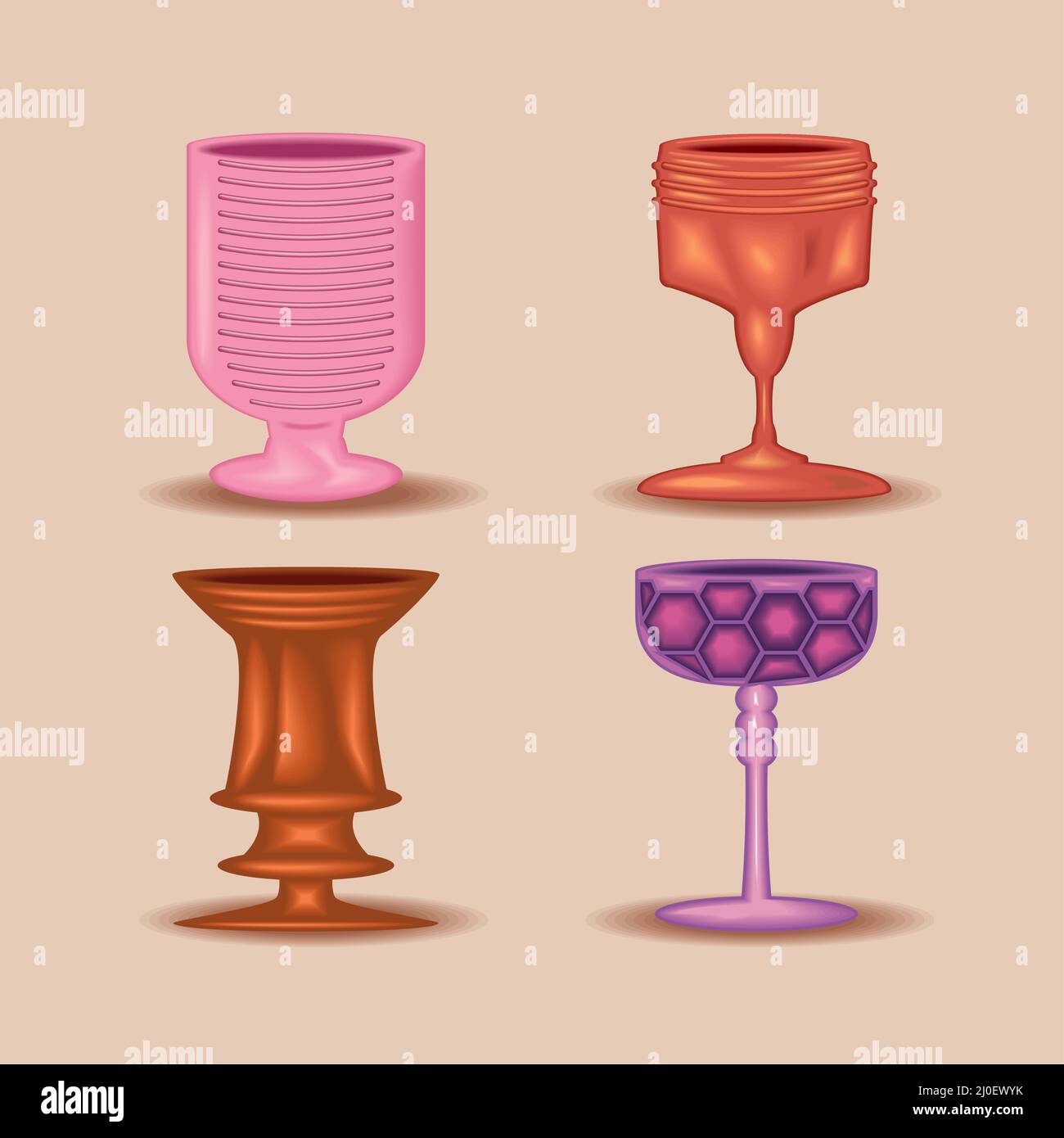 fantasy cups icons Stock Vector Image & Art - Alamy