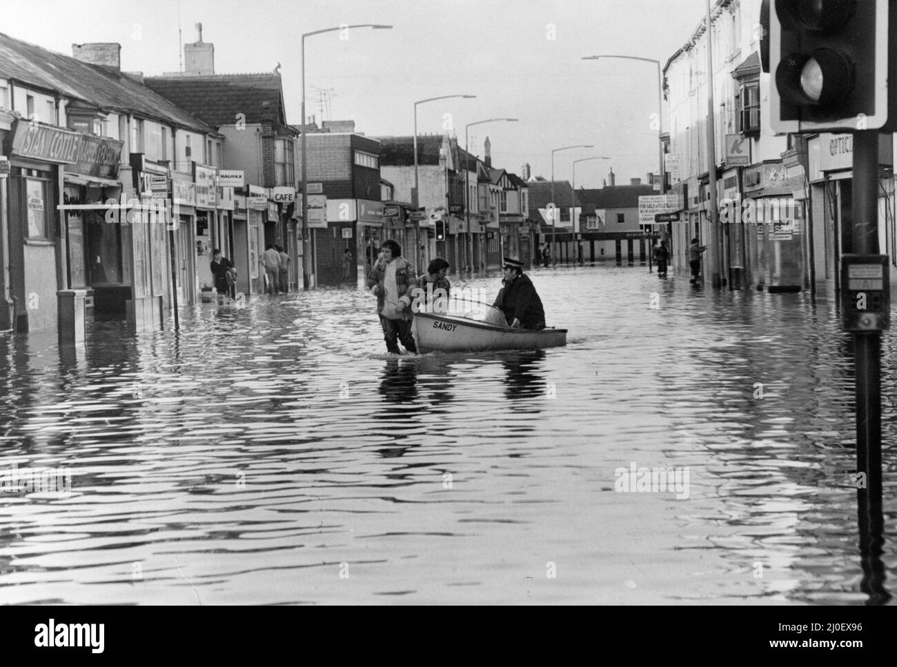 Cardiff Floods 1979, Our picture shows ... Cowbridge Road East, Cardiff ...
