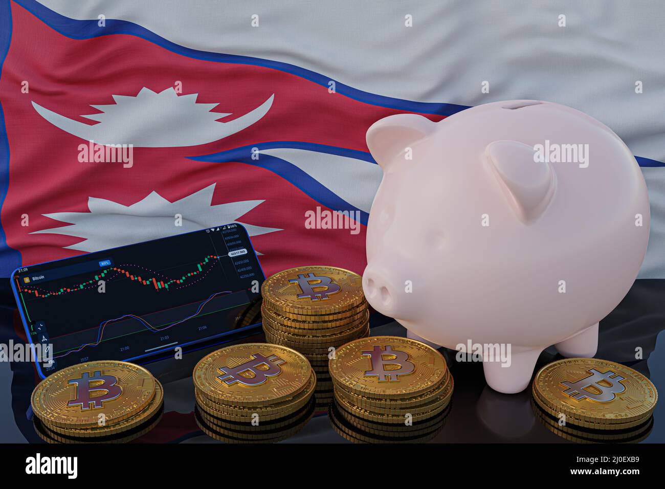 Nepalese gold coin hi-res stock photography and images - Alamy