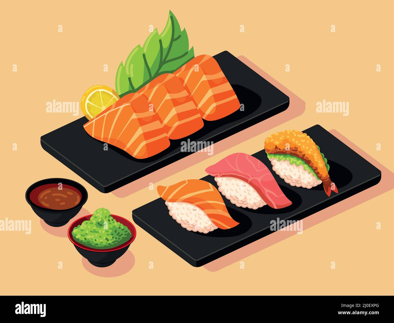 japanese food dishes Stock Vector Image & Art - Alamy