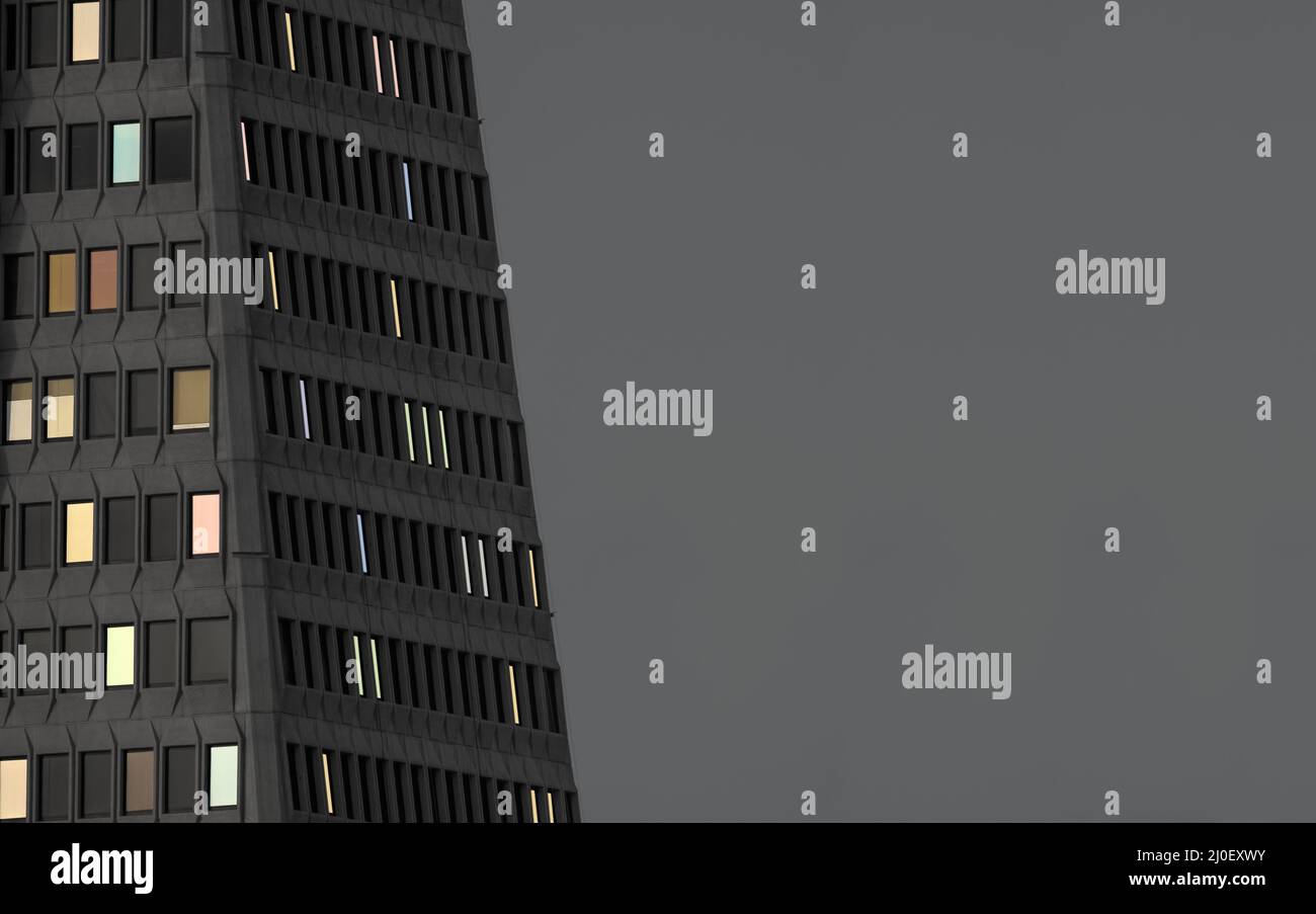 High Rise Building At Night Stock Photo - Alamy