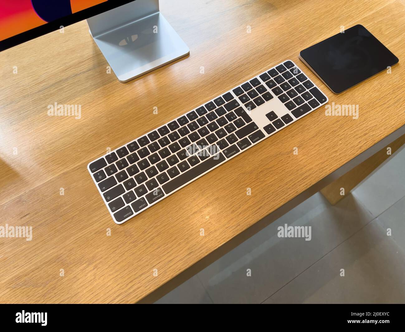 Paris, France - Mar 18, 2022: New Magic Keyboard with Touch ID and ...