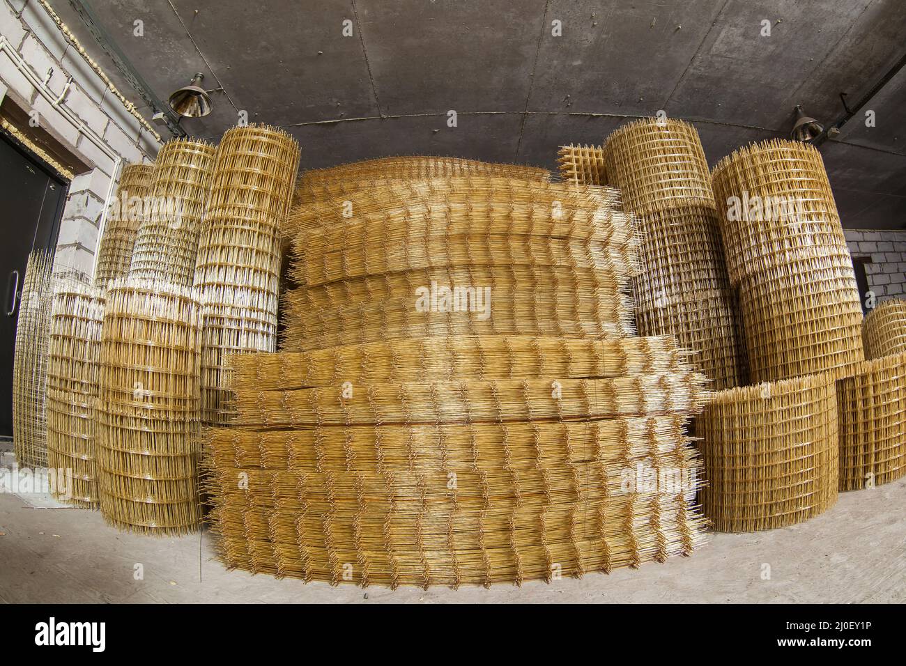 Composite Rebars. Reinforcing cage. Fiberglass reinforcement Stock ...