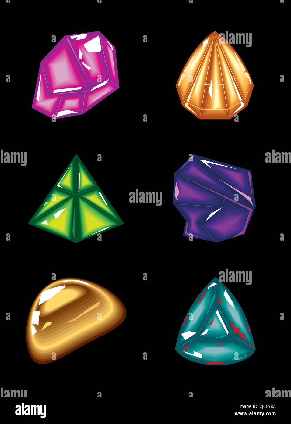 icons healing crystals Stock Vector Image & Art - Alamy