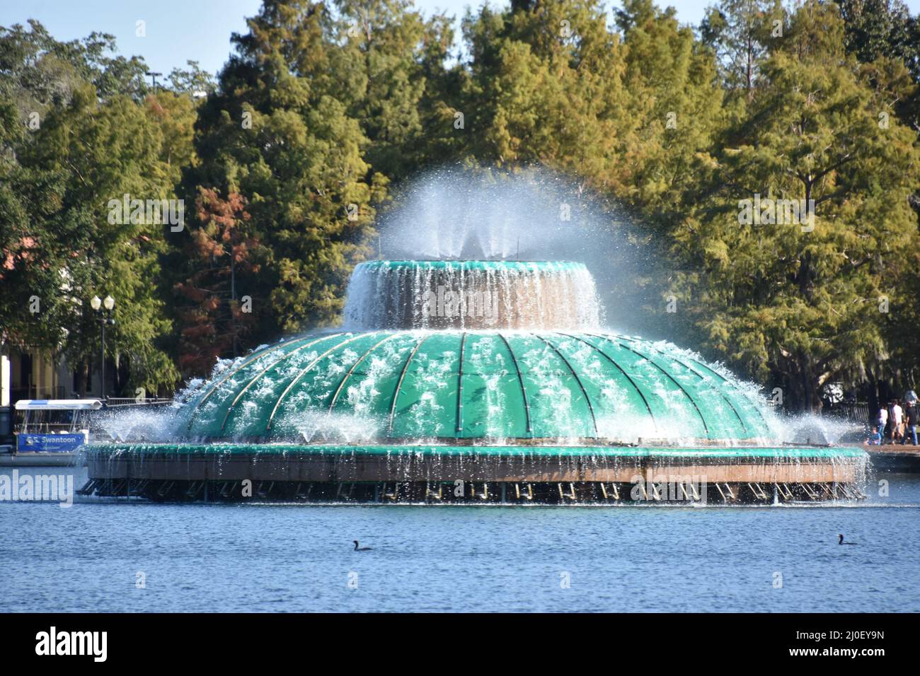 Linton E. Allen Memorial Fountain at Eola Park in Orlando, Florida ...