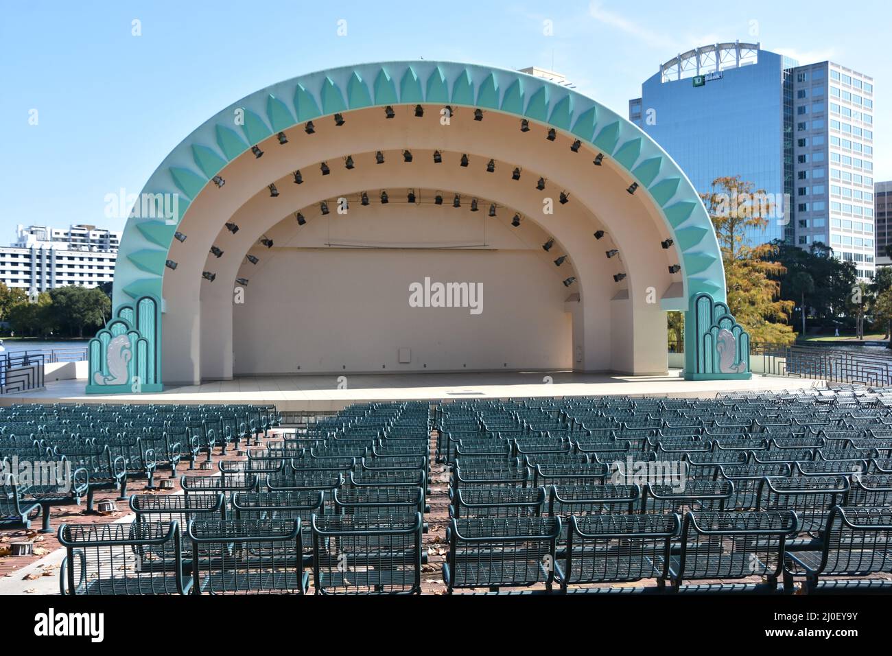 Walt Disney Amphitheater at Eola Park in Orlando, Florida Stock Photo ...