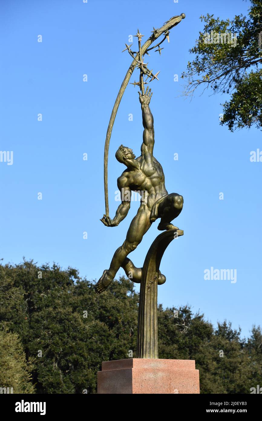 The Rocket Thrower sculpture at Loch Haven Park in Orlando, Florida ...