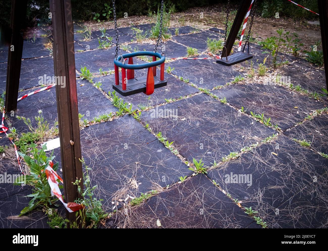 Empty childrens playground hi-res stock photography and images - Alamy