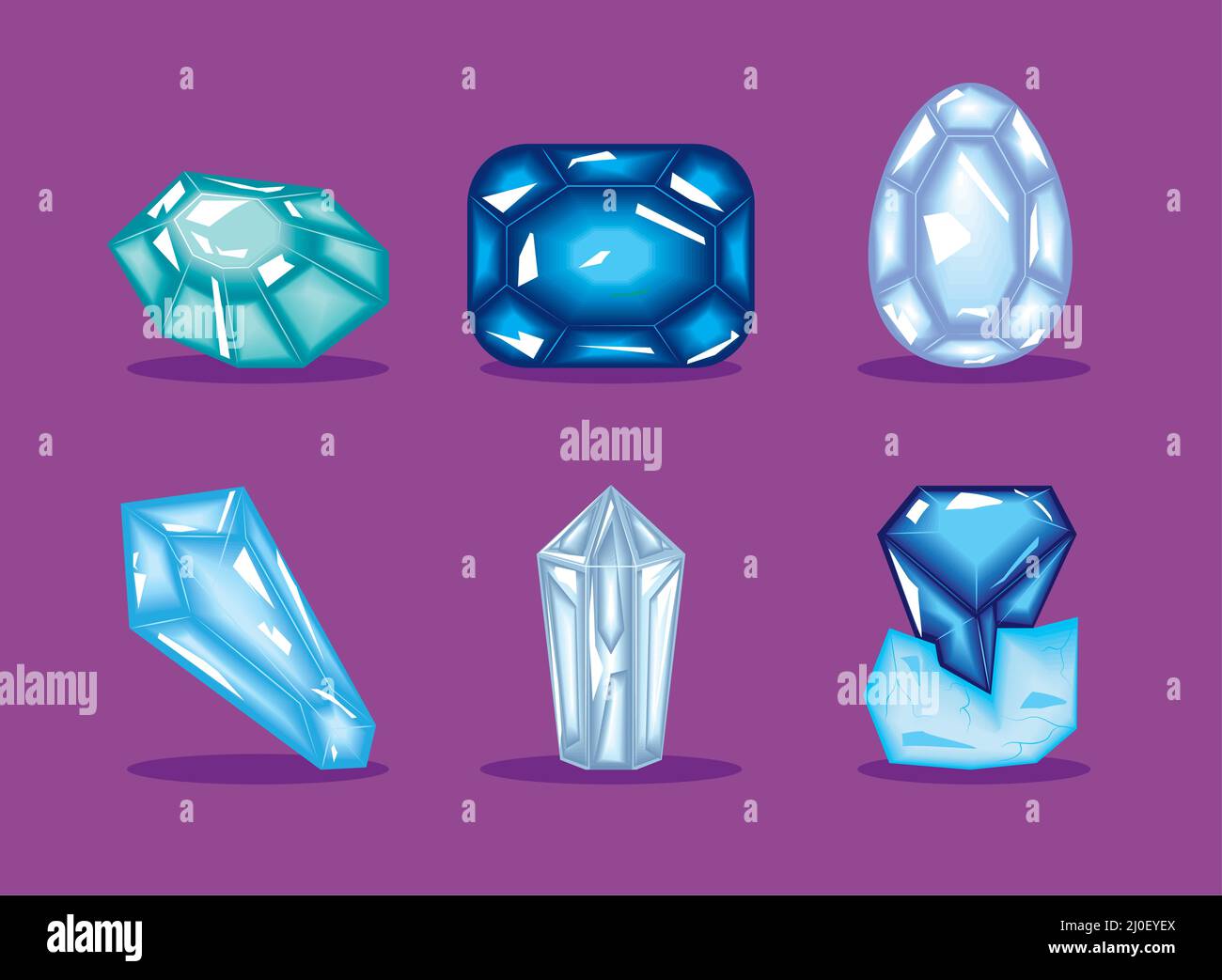 Healing crystal collection Stock Vector Images - Alamy