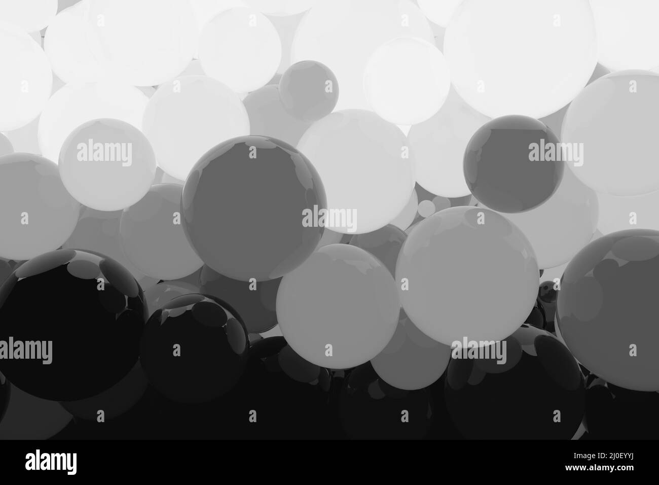 Abstract background full of glowing spheres. 3d illustration Stock ...