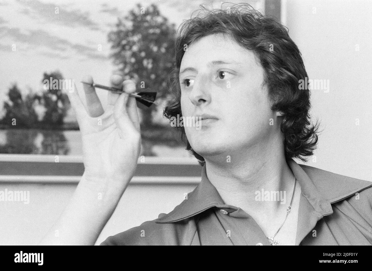 British dart player Eric Bristow, the newly crowned world champion, in ...