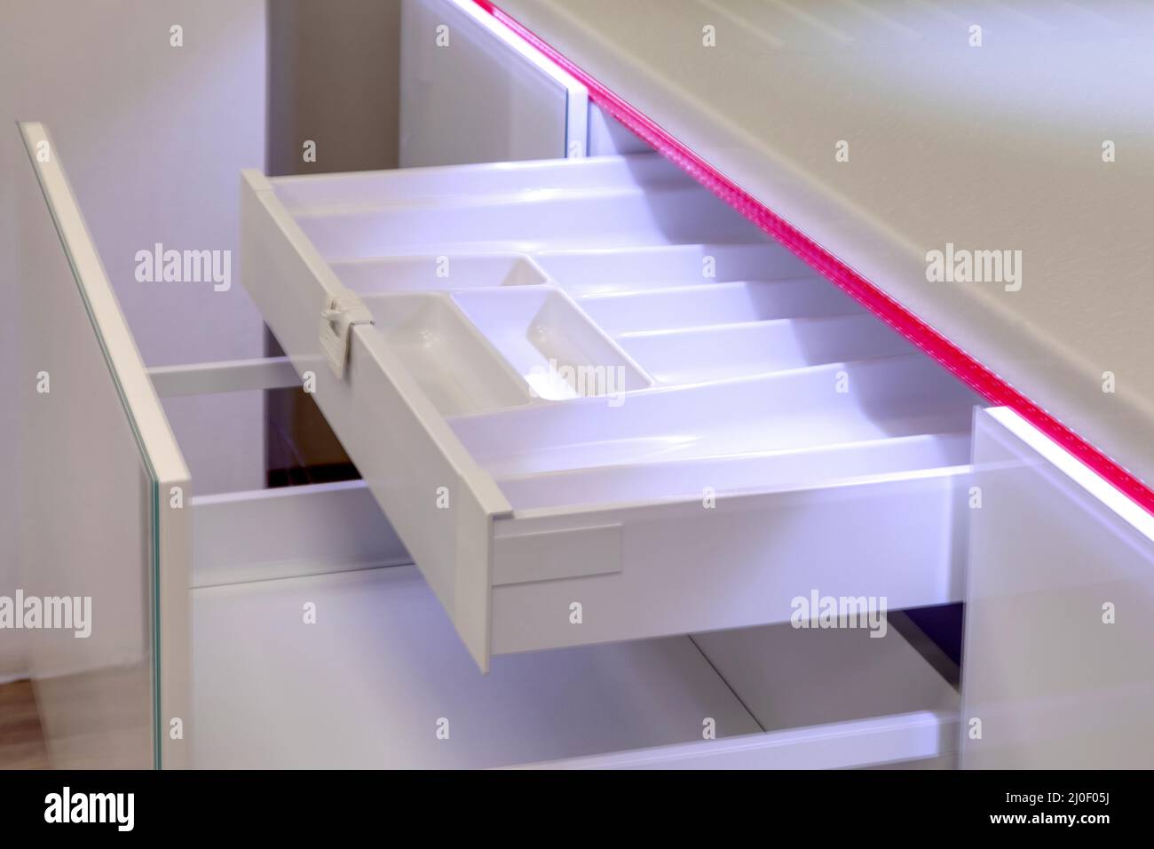 A kitchen interior with drawers Stock Photo - Alamy