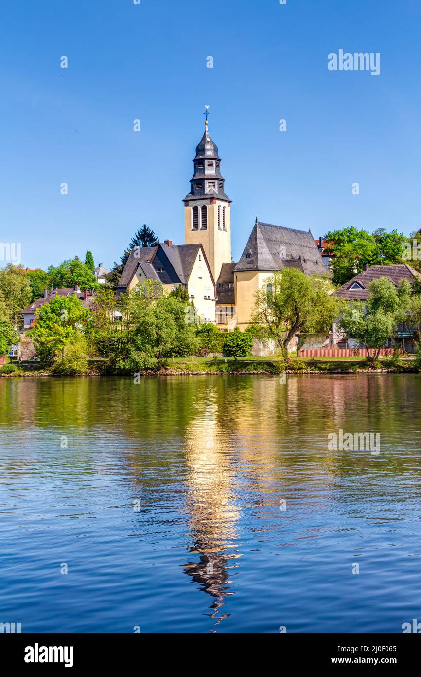 Church in Kelsterbach, Hesse in Germany Stock Photo - Alamy