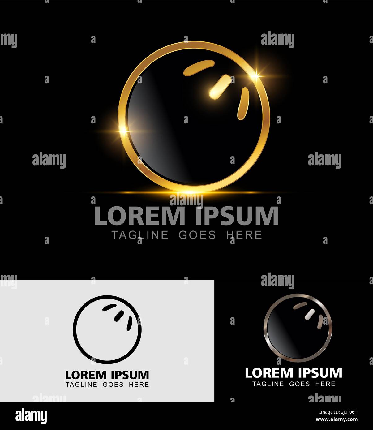 A vector illustration set of Golden Wiffle Ball Championship Logo ...