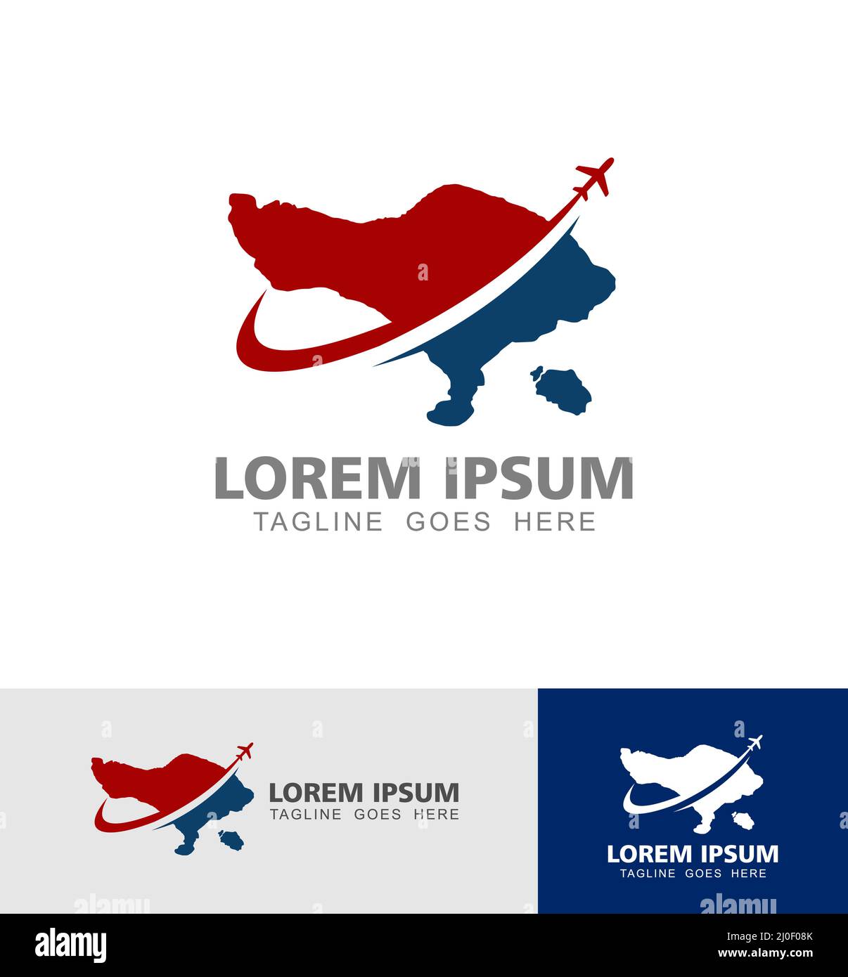 A vector illustration set of Bali Island Travel Tourism Logo Vector ...