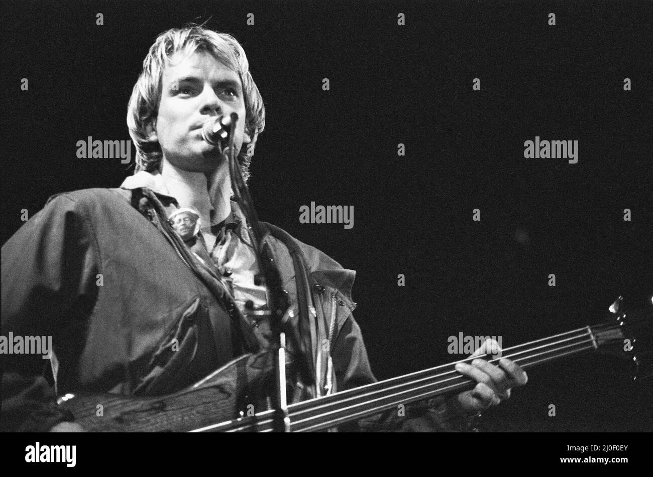 Sting lead singer of The Police, seen here performing on stage on the ...