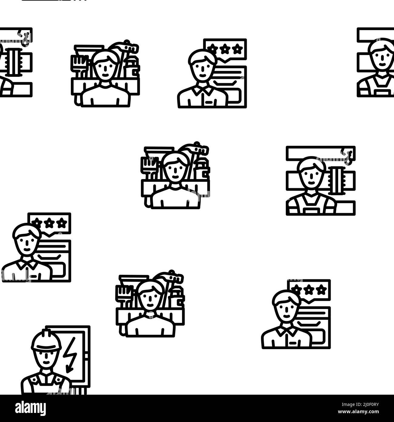Repair And Maintenance Service Vector Seamless Pattern Stock Vector ...