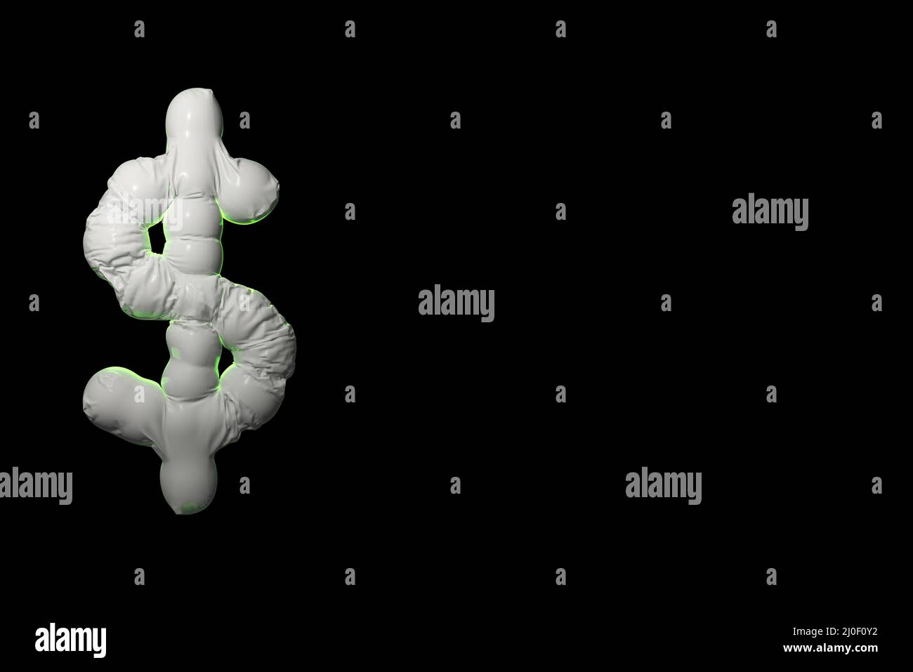 Balloon dollar sign. Realistic 3D illustration isolated white cloth ...