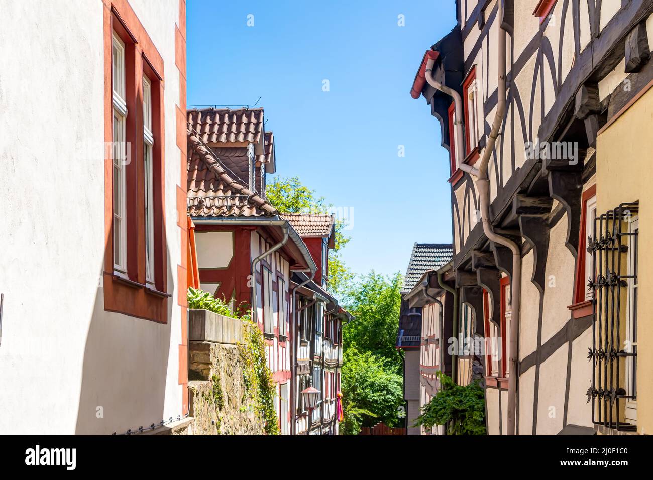 Alsfeld in Vogelsberg district in central Hesse with its old town and ...