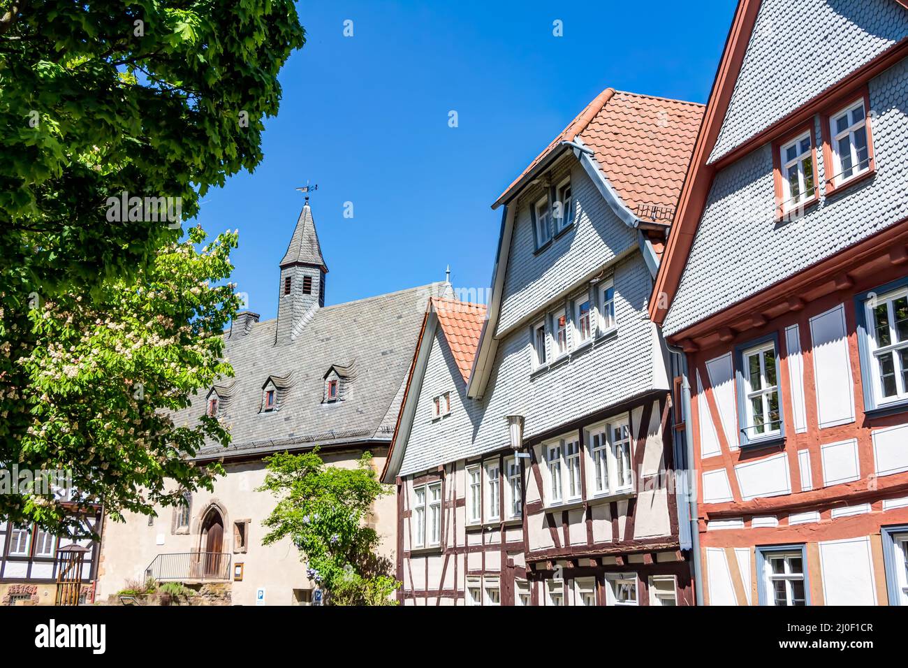 Alsfeld in Vogelsberg district in central Hesse with its old town and ...