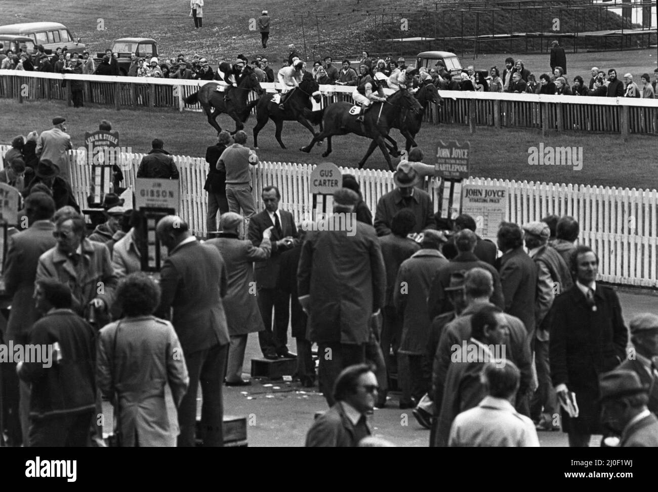 Turf Accountants seen here at Redcar Racecourse. 22nd May 1980 Stock ...